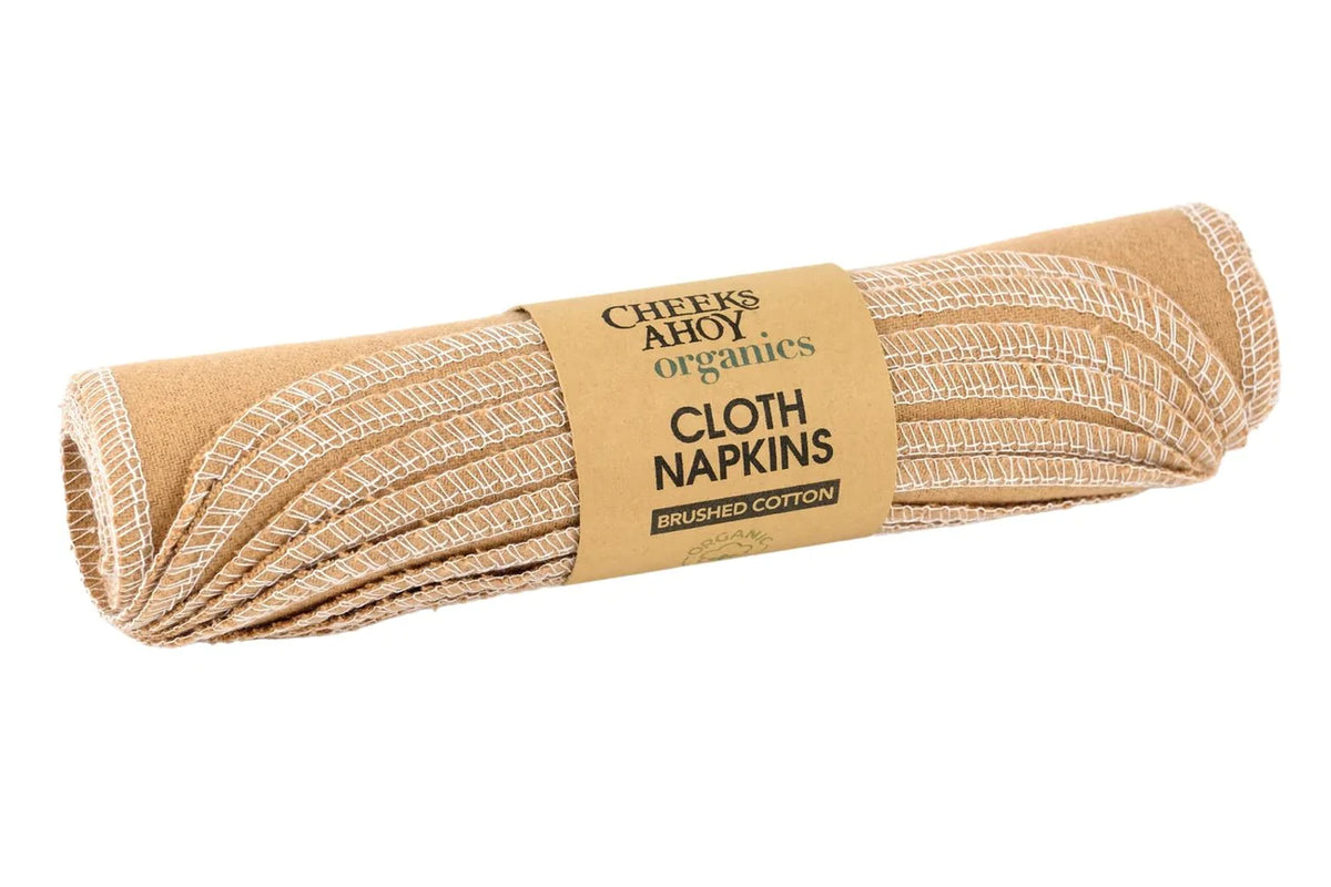 Cheeks Ahoy Organic Brushed Cotton Napkins – Living Local Marketplace Inc.